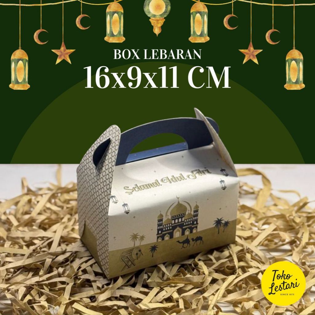 Jual Box Ivory Lebaran Idul Fitri Gable Box / Box Jinjing 16x9x11 cm ...
