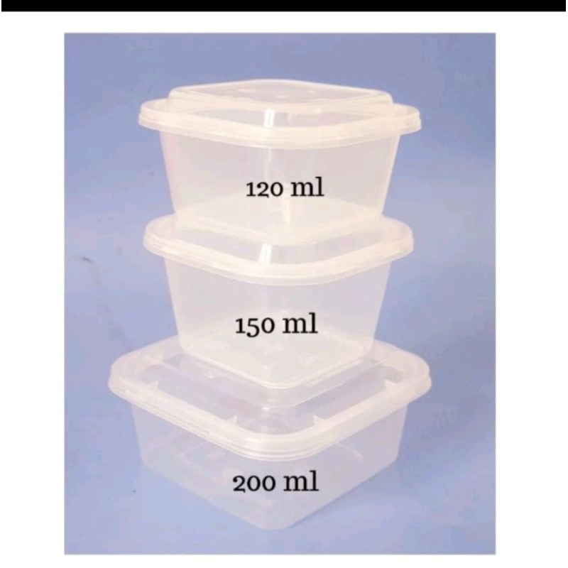 Jual Thinwall DM 120 ML SQUARE MINI (120ml SQ Kotak Makan DM 120 ML ISI ...