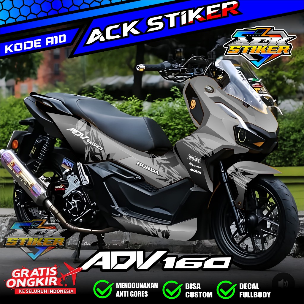 Jual (COD) Decal stiker ADV 160 Full body gradasi terbaru - Sticker adv ...