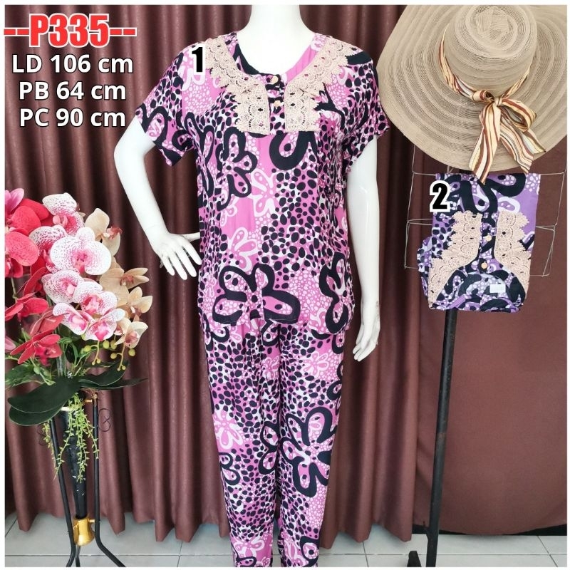Jual P182 - Baju Tidur Batik Babydoll Batik setelan CP Baju Busui Menyusui Kancing Depan Piyama ...