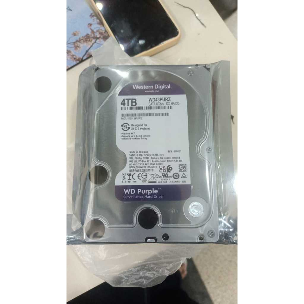 Jual Hardisk CCTV 4TB/6TB/8TB WD Purple Surveillance Sata 3.5 Hdd For ...