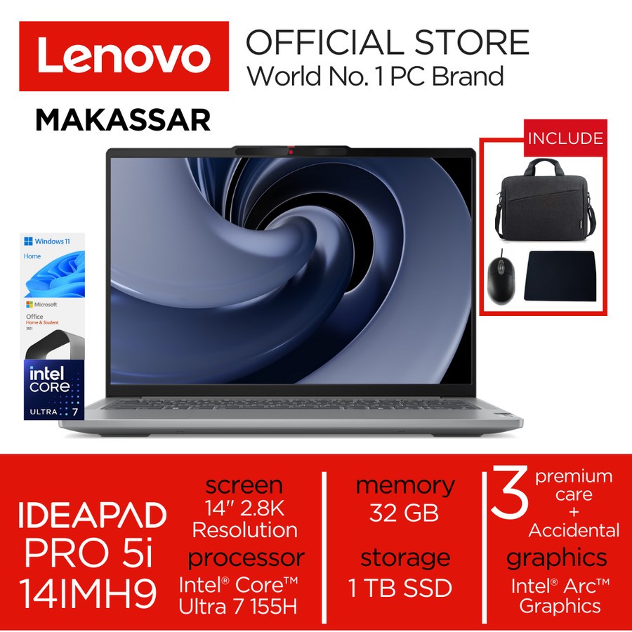 Jual Lenovo IdeaPad Pro 5 5i 14IMH9 iCore Ultra 7 RAM 32GB SSD 1 TB ...
