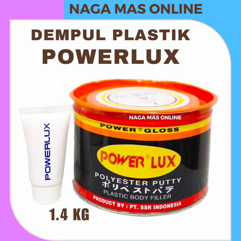 Jual DEMPUL PLASTIK POWERLUX 1.4 KG / DEMPUL MOBIL dan BESI MEREK POWER ...