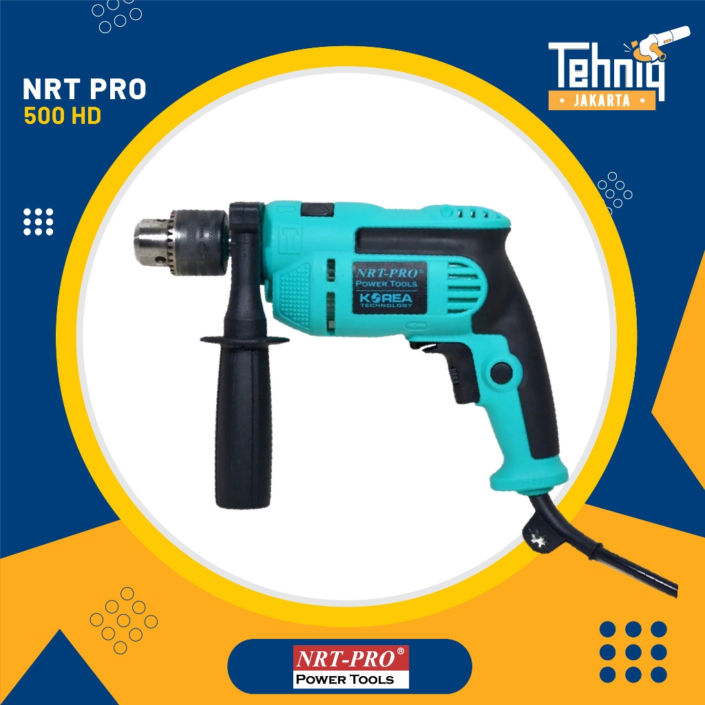 Jual NRT Pro 500 HD Set Mesin Bor Listrik Dengan Mata Bor Impact Drill ...