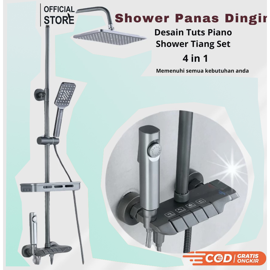 Jual Paket Lengkap Shower 4 in 1 Tahan Air Anti Karat Sower Panas ...