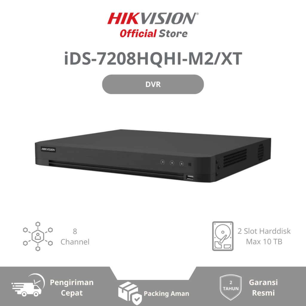 Jual HIKVISION iDS-7208HQHI-M2/XT DVR 8-ch 1080p 1U H.265 AcuSense ...