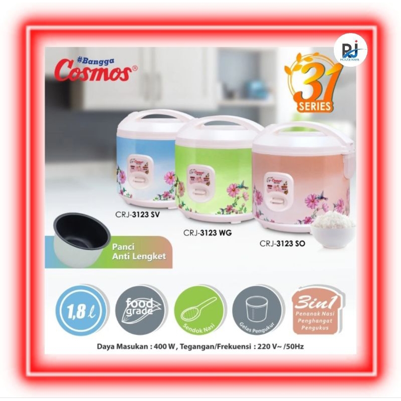 Jual MAGICOM COSMOS 1,8 LITER CRJ-3132 VARIAN COLOR RANDOM | Shopee ...