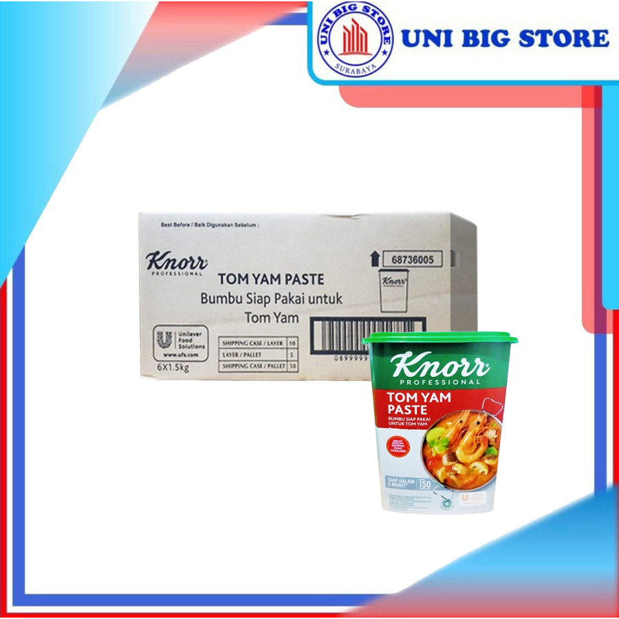 Jual KNORR Tom Yam Paste Sauce Mix 1.5 Kg x 6 pcs Saus Bumbu Tom Yum ...