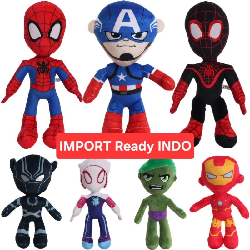Jual Boneka spiderman captain America ironman groot superhero import ...