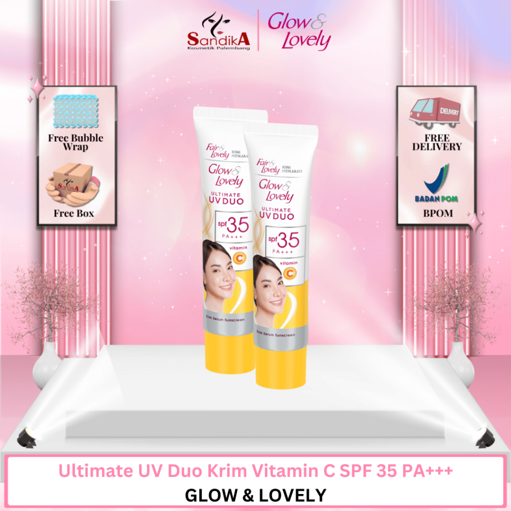 Jual Glow & Lovely Ultimate UV Duo Krim Vitamin C SPF 35 PA+++ | Shopee Indonesia