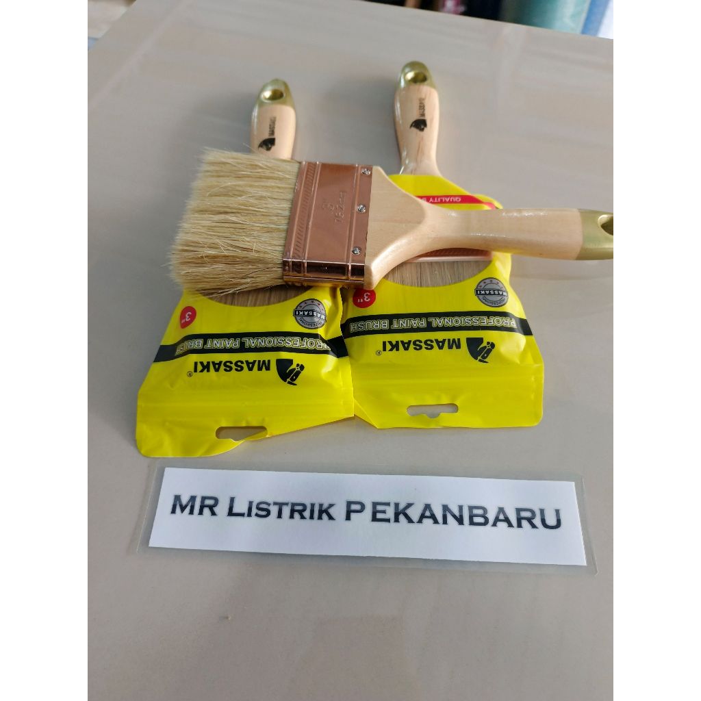 Jual Kuas Cat Bulu Putih Anti Rontok / Kuas Cat terbaik Merk Massaki ...