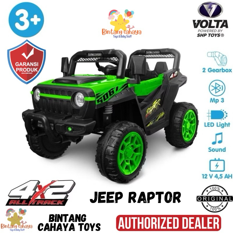 Jual Mobil Aki Anak Model jeep Raptor Volta 5067 Mobil listrik ces ...