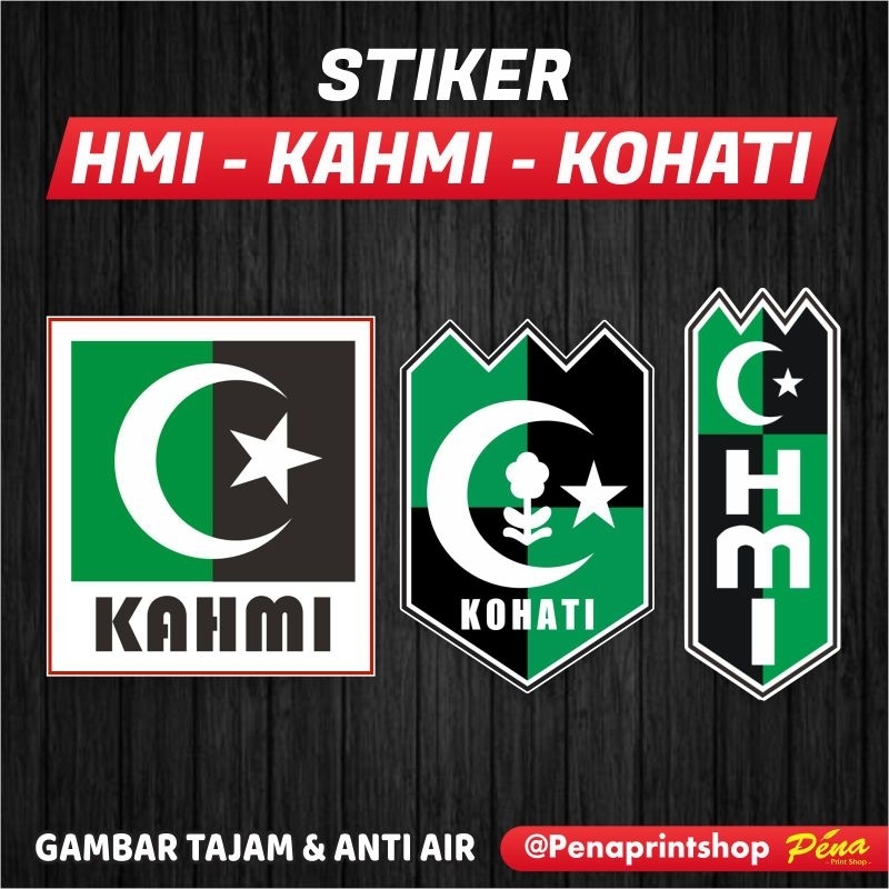 Jual Sticker Stiker HMI KAHMI KOHATI / Logo HMI Kahmi Kohati Waterproof ...