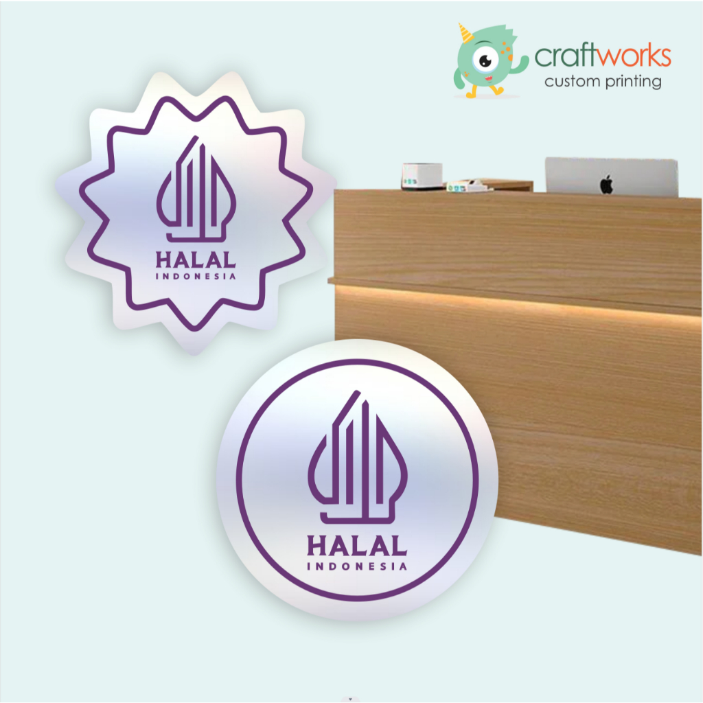 Jual STICKER HOLOGRAM LOGO HALAL - 5cm | 20 cm | 28 cm - Custom ...