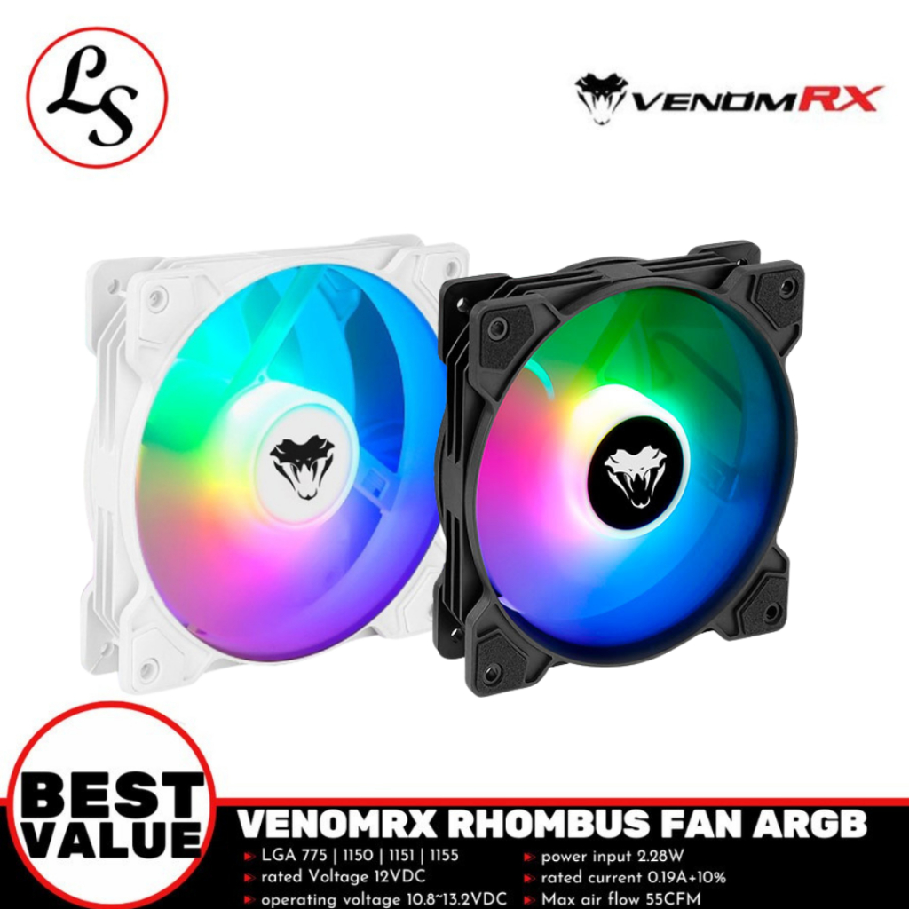 Jual VENOMRX FAN CASE Rhombus Auto ARGB 120mm Single Pack ARGB Gaming ...