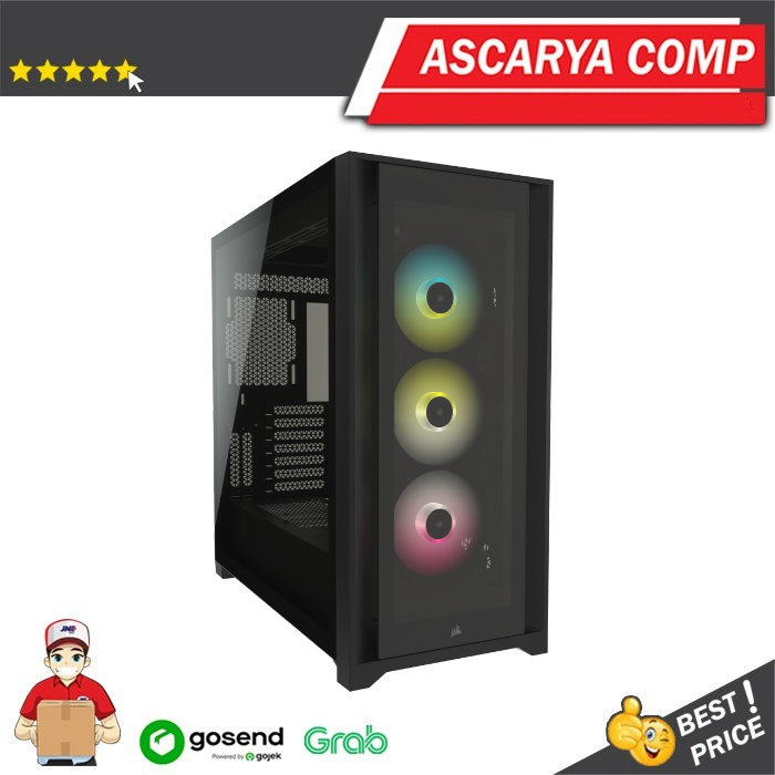 Jual Casing Corsair iCUE 5000X RGB Tempered Glass Black | Shopee Indonesia