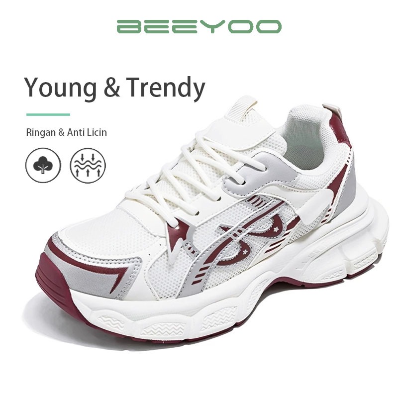 Jual Beeyoo Sepatu Wanita Sneakers Outdoor Sepatu Olahraga Casual Korea ...