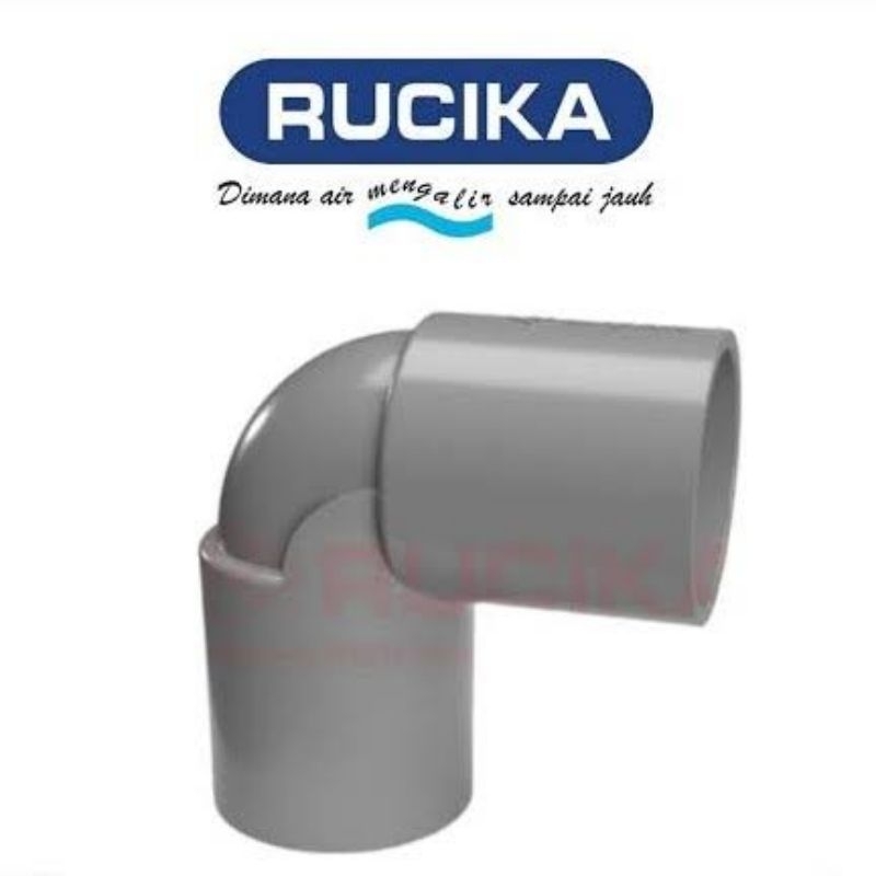 Jual KNIE POLOS RUCIKA 1/2" inch PVC AW / SAMBUNGAN ELBOW RUCIKA 1/2 inch | Shopee Indonesia