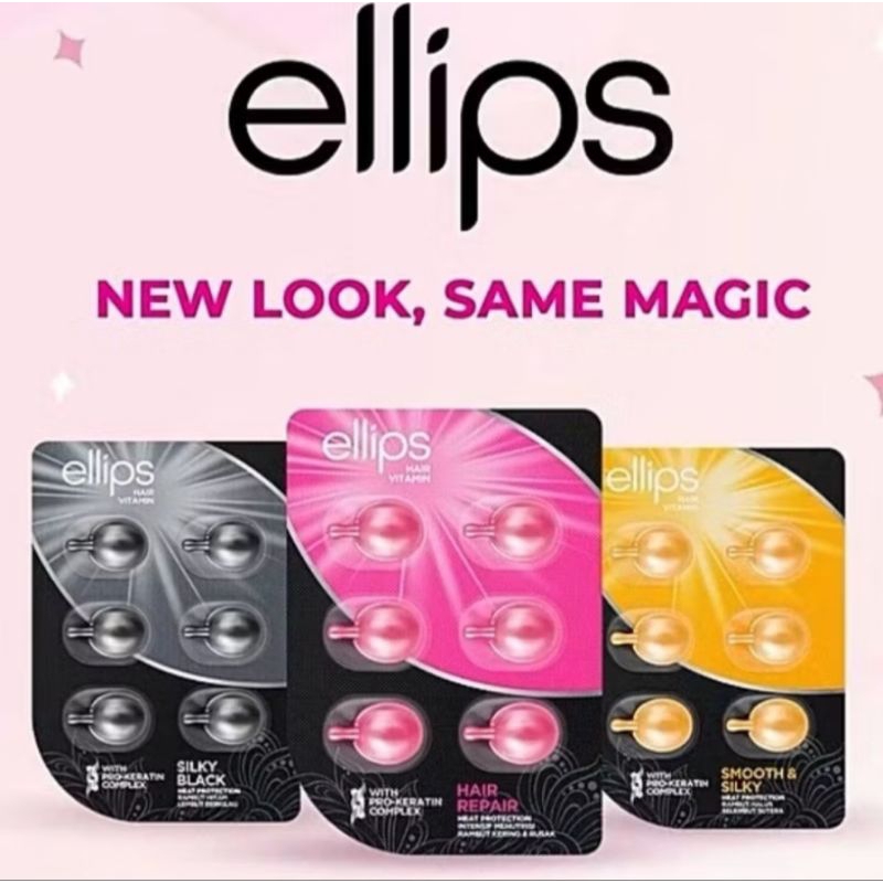 Jual Ellips hair vitamin || vitamin rambut isi 6 kapsul (with pro ...