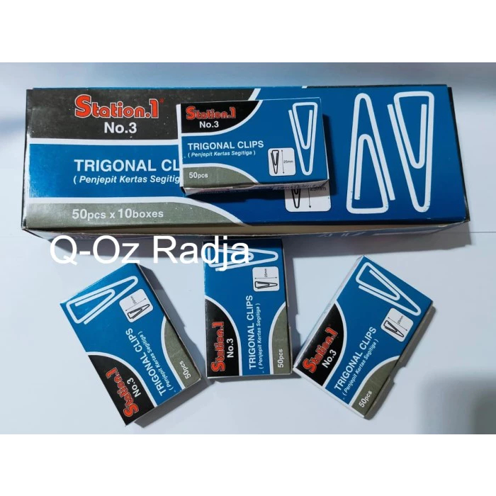 Jual Trigonal Clip No 1 - No 3 Station / Paper Clips Penjepit Kertas ...