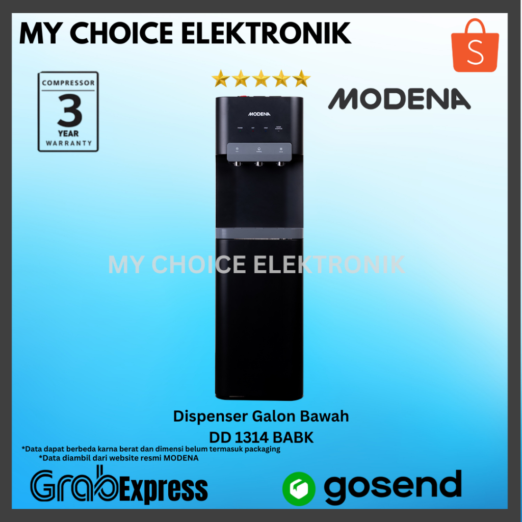 Jual Modena Dispenser DD 1314 BABK | DD1314BABK (Galon Bawah) | Shopee ...