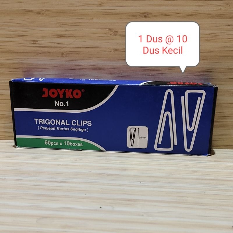 Jual [GROSIR]Trigonal Clips/Paper Clip/Klip Kertas Joyko No.1 per dus ...
