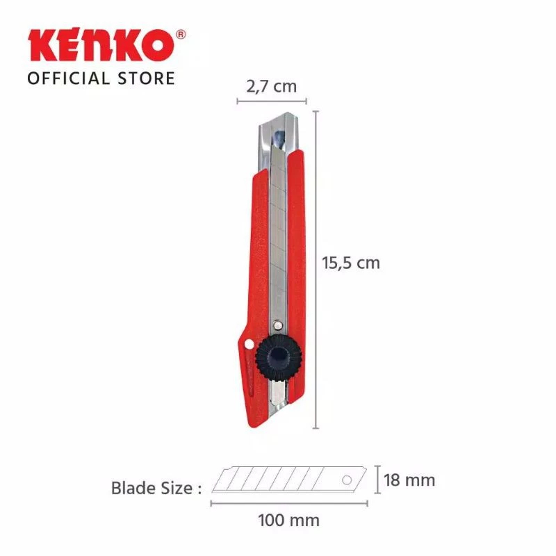 Jual [1 PCS ] PISAU CUTTER KENKO TIPE L-500 | Shopee Indonesia
