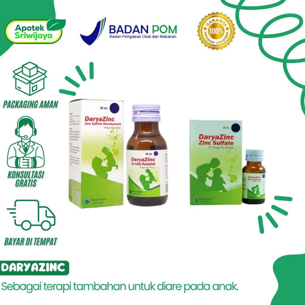 Jual DARYAZINC SIRUP 60 ML DAN DROPS 15 ML | Shopee Indonesia