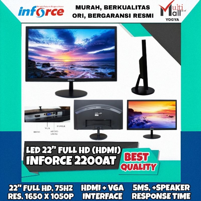 Jual Inforce Monitor 2200AT 22" HDMI + VGA Full HD 75Hz 5ms Speaker ...
