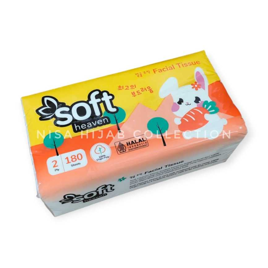 Jual Nice 360 helai 2ply Tisu Soft Heaven 180 sheet Facial Tissue ...