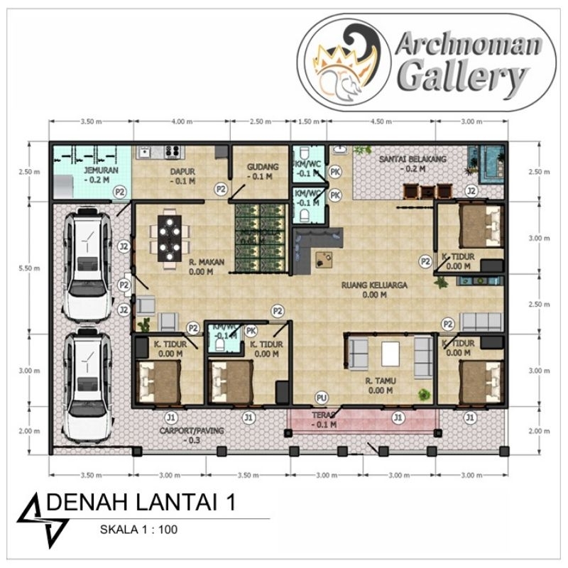 Jual Desain Gambar Denah Detail Bangunan Rumah (Paket C, D, E) | Shopee ...