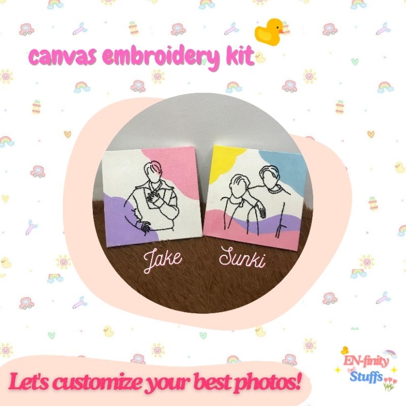 Jual [CUSTOM] Canvas Embroidery Kit || Giftbox 20x20cm || kanvas kit ...