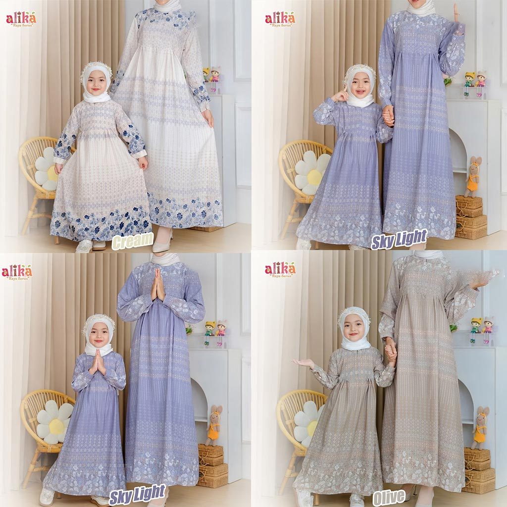 Jual Gamis Syari Matching Ibu dan Anak | Promo Gamis Couple Ibu ...