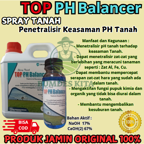 Jual PUPUK DOLOMIT CAIR TOP PH BALANCER 100 ML - PENETRAL PH TANAH ...