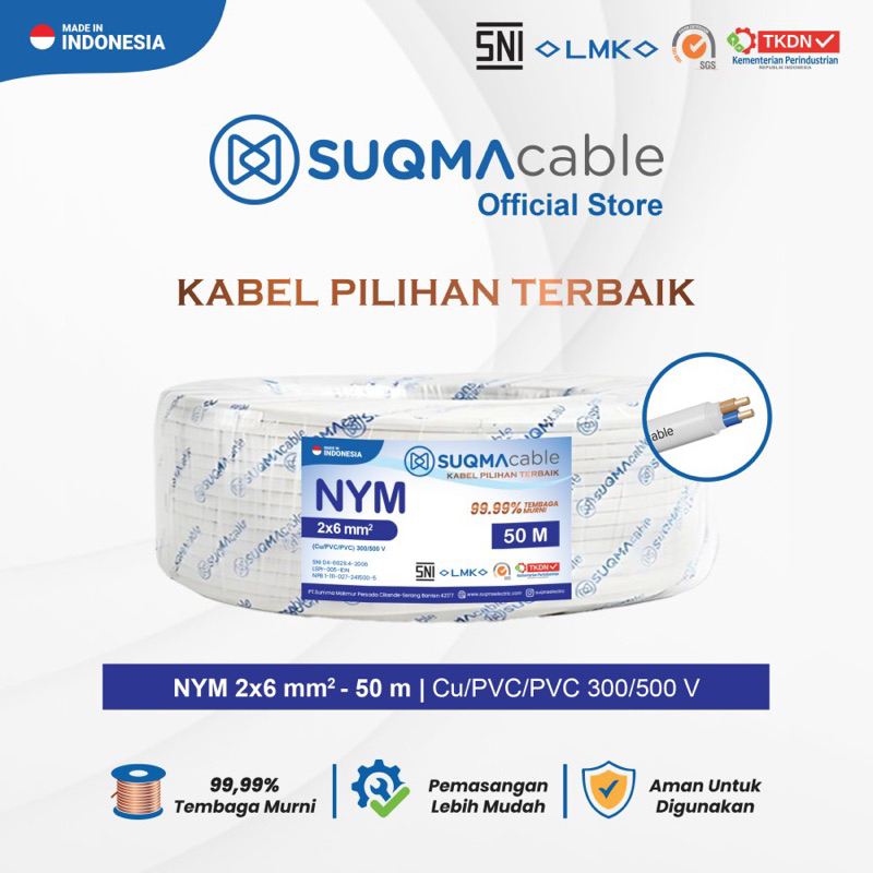 Jual Kabel Listrik Tembaga / NYM 2 X 6 / NYM 3 X 6 / NYM 4 X 6mm2 ...