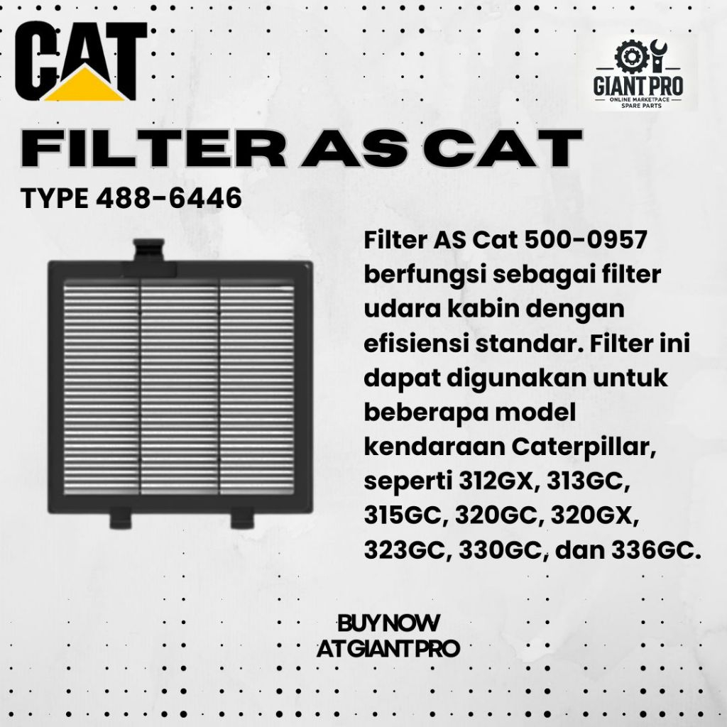 Jual GIANT PRO Filter as cat 500-0957// filter udara kabin filter air ...