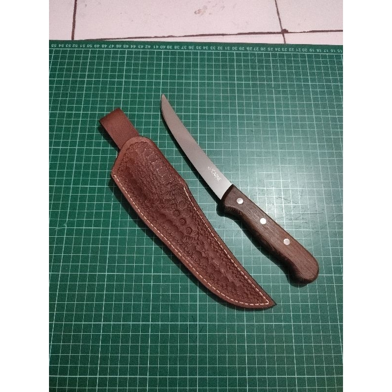 Jual Pisau Boning lengkung fleksibel 6 inchi Carne VengeWood Sarung ...