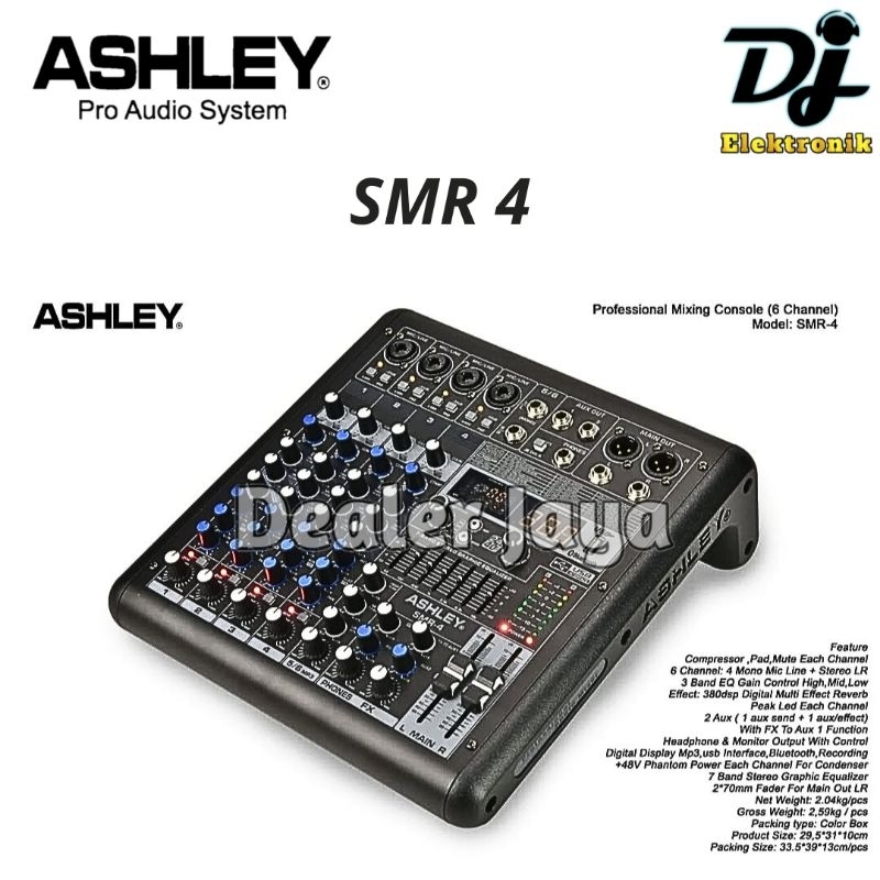 Jual Mixer Analog Ashley SMR 4 / SMR-4 / SMR4 - 4 channel | Shopee ...