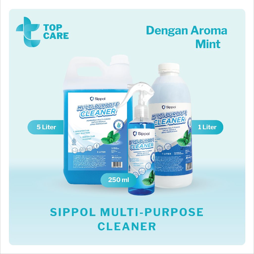 Jual Sippol Multi-Purpose Cleaner Jeriken 5 Liter [Mint] / Isi Ulang ...