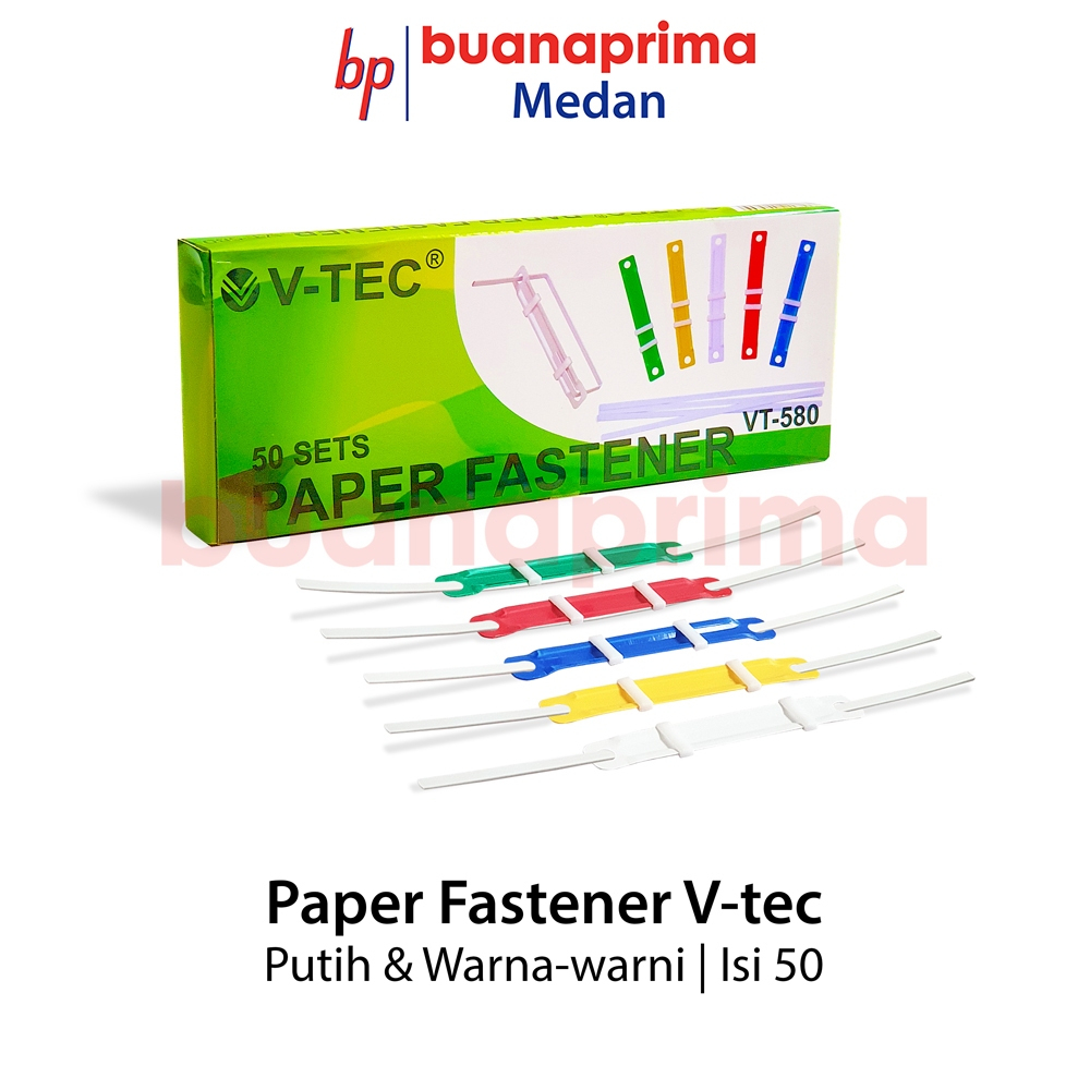 Jual PAPER FASTENER isi 50 pcs Klip Acco Clip Putih Warna Pengikat ...