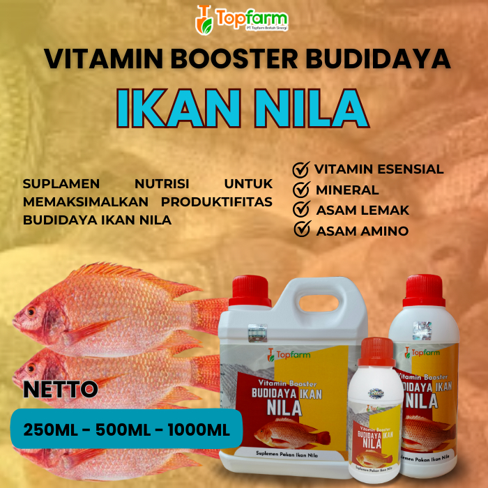 Jual Vitamin Ikan Nila/ Booster Vitamin Ikan Nila/ Vitamin Ikan Nila Cepat Besar/ Vitamin ...
