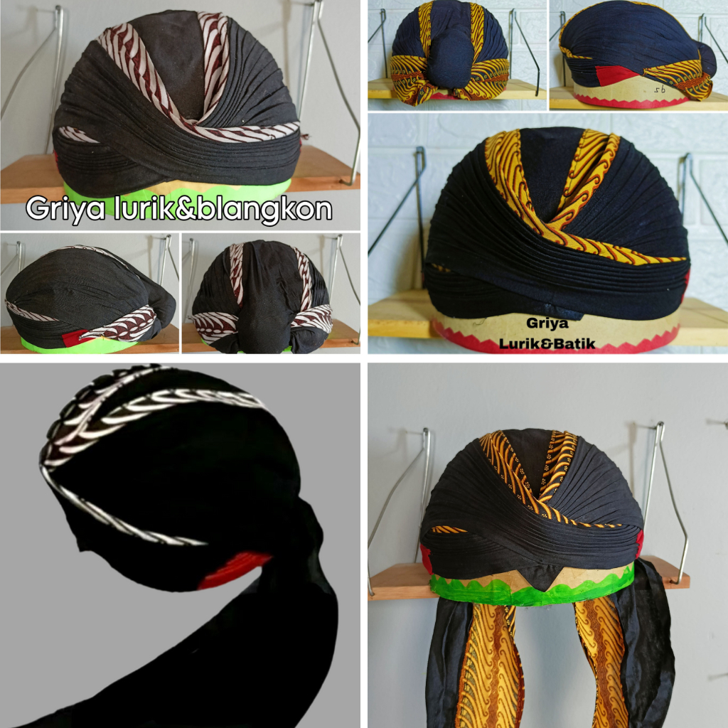 Jual BLANGKON LIPAT JOGJA SLIWIR MOTIF SAMURAI KUNING HARGA MURAH ...