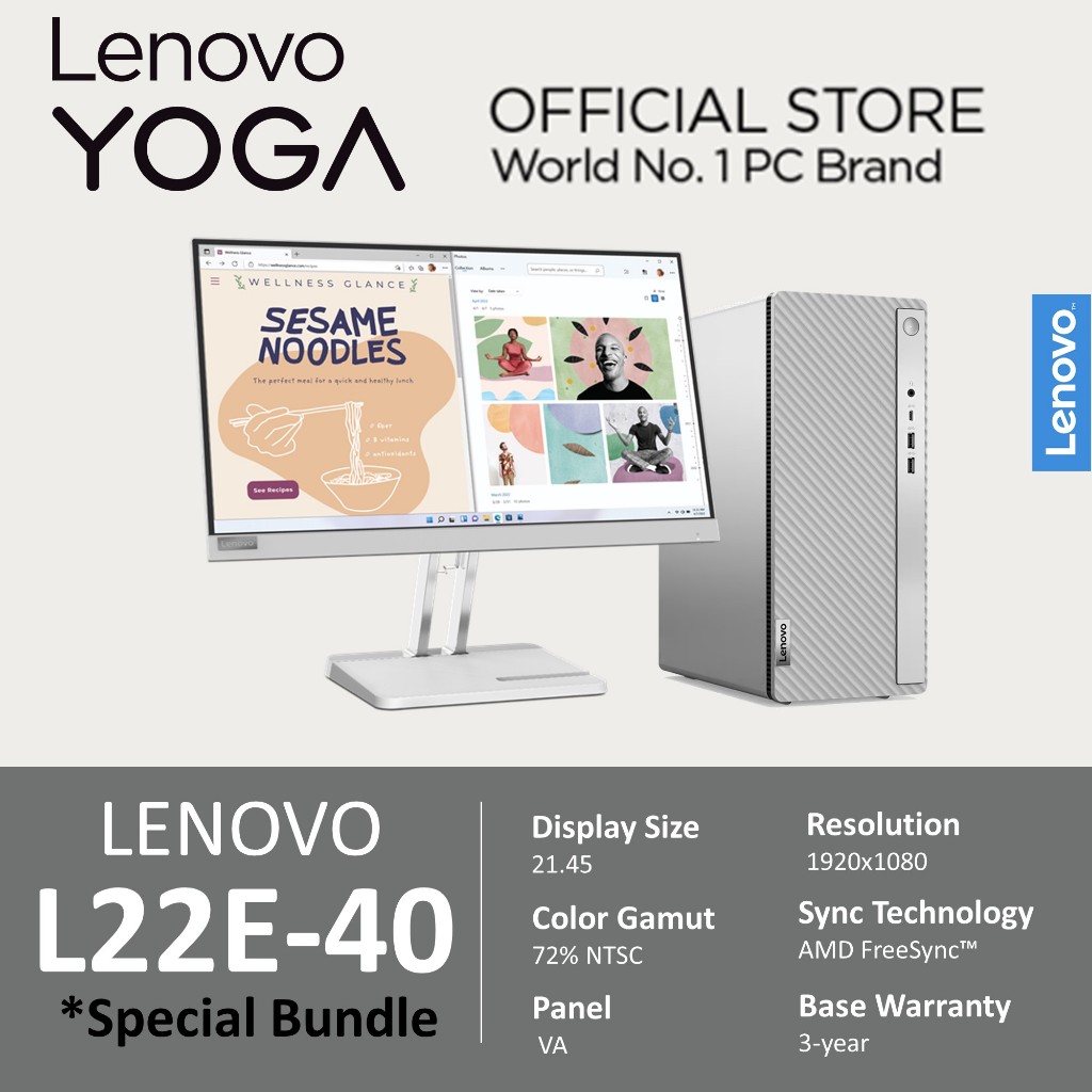 Jual SPECIAL BUNDLE PC DESKTOP LENOVO L22E-40 MONITOR 21.5 FHD 169 FLAT ...