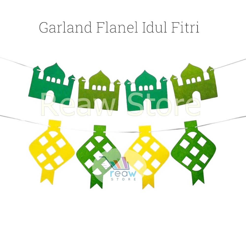 Jual Banner Garland Kain Flanel Ketupat Masjid Hiasan Dekorasi Ramadhan ...