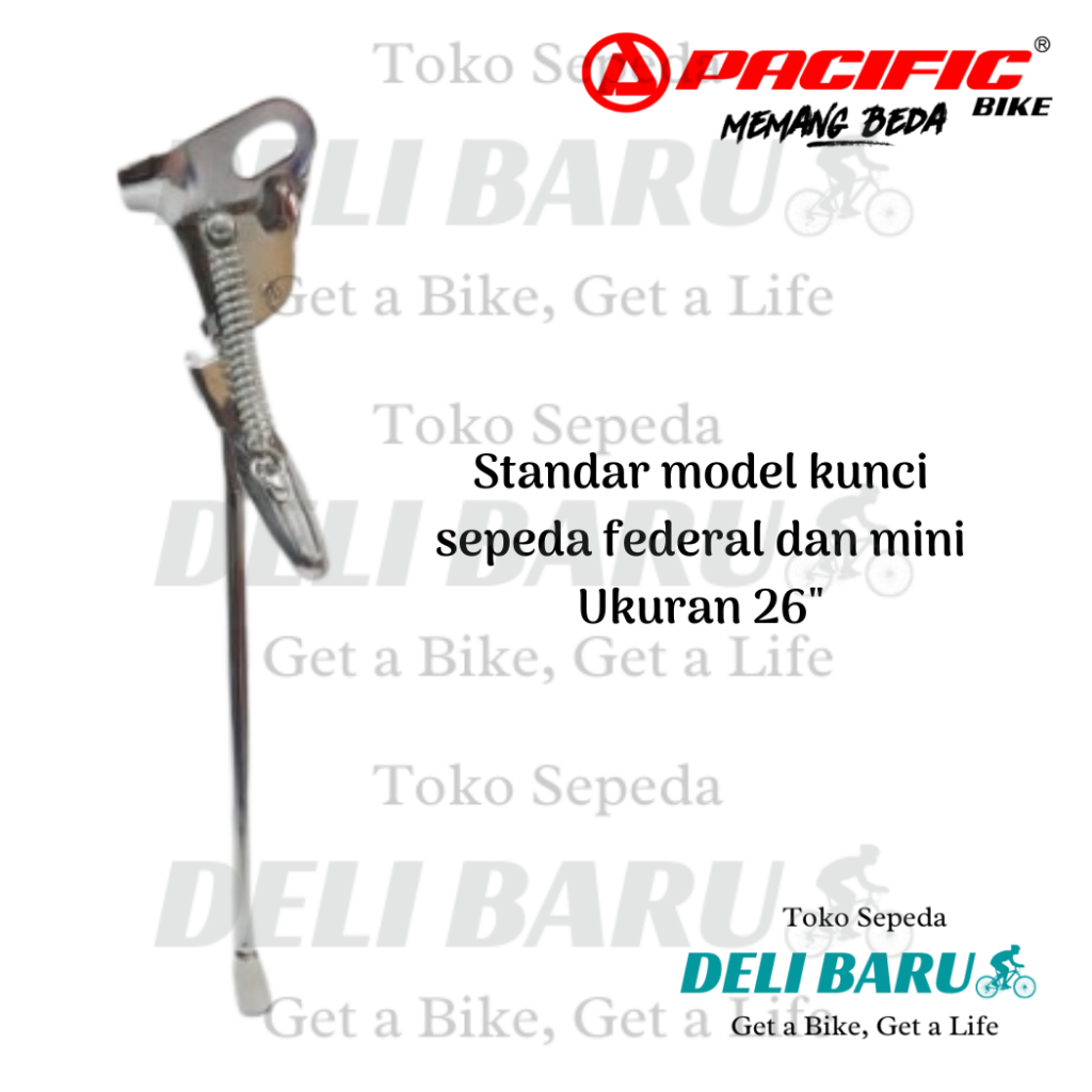 Jual Pacific standar samping 26 model kunci warna chrome sepeda federal ...