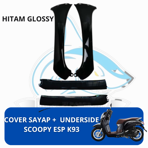 Jual cover under side+sayap depan samping kanan kiri scoopy fi esp k93 ...