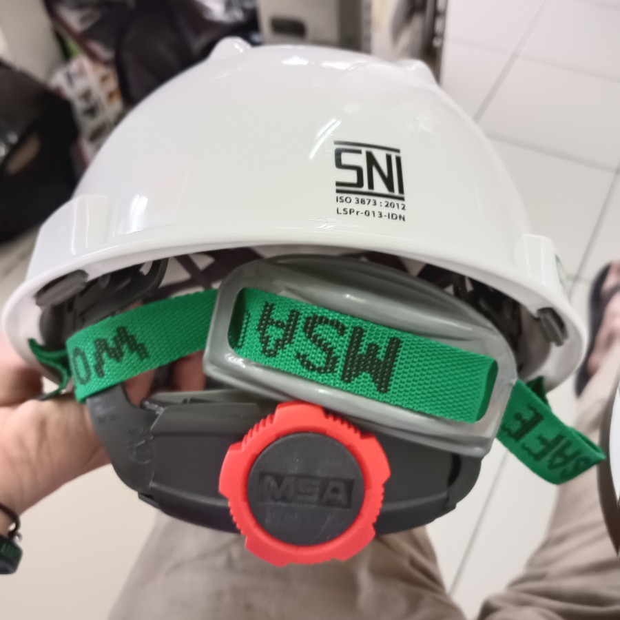 Jual Helm Safety MSA Full Set / Helm Kerja Proyek Warna Putih | Shopee ...