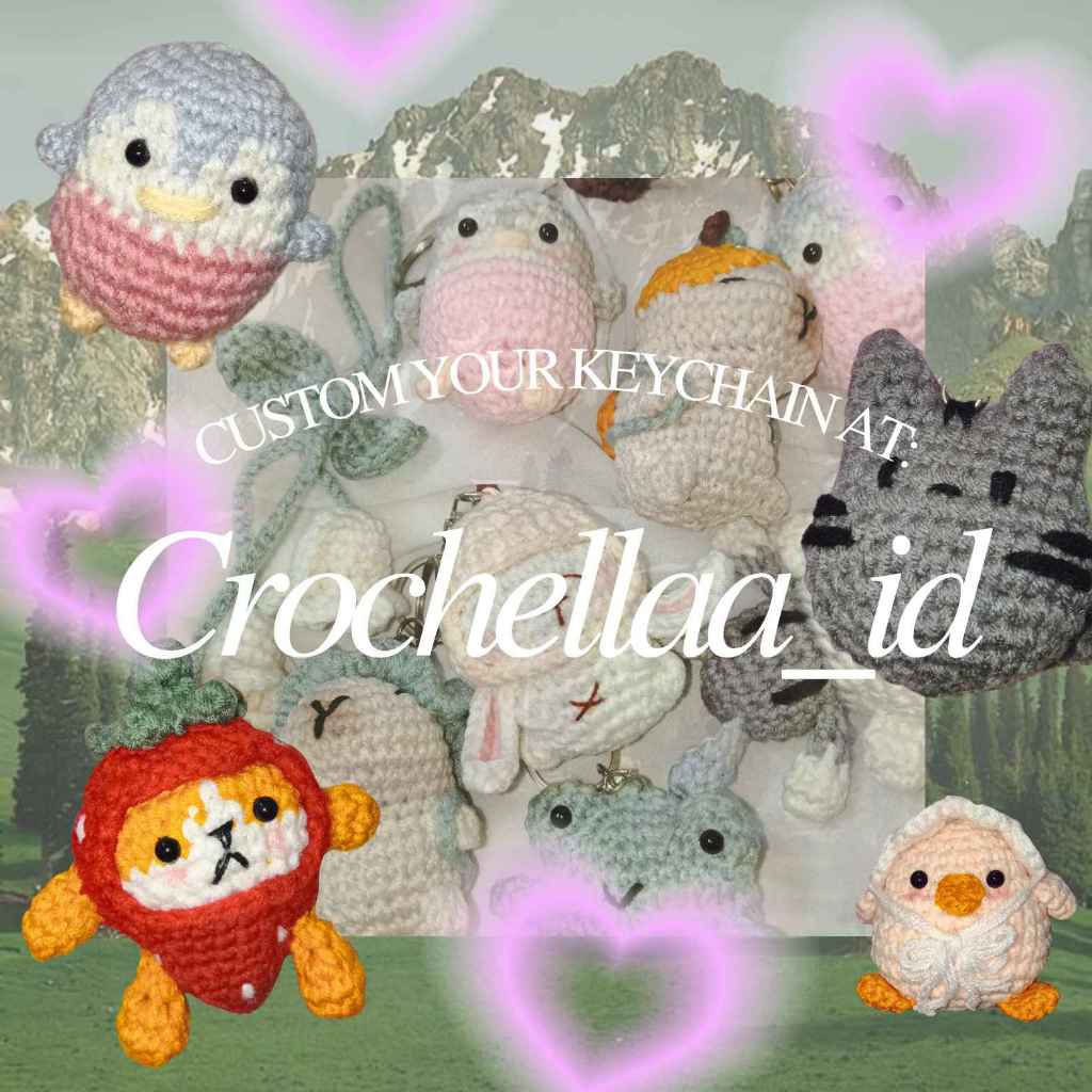 Jual Custom Keychain Crochet/ Gantungan Rajut (Amigurumi) | Shopee ...