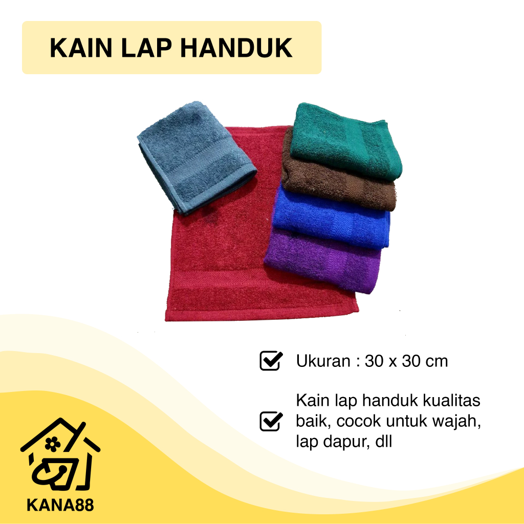 Jual Kain Lap Handuk Dapur Wajah Warna Warni Towel Cleaning Cloth ...