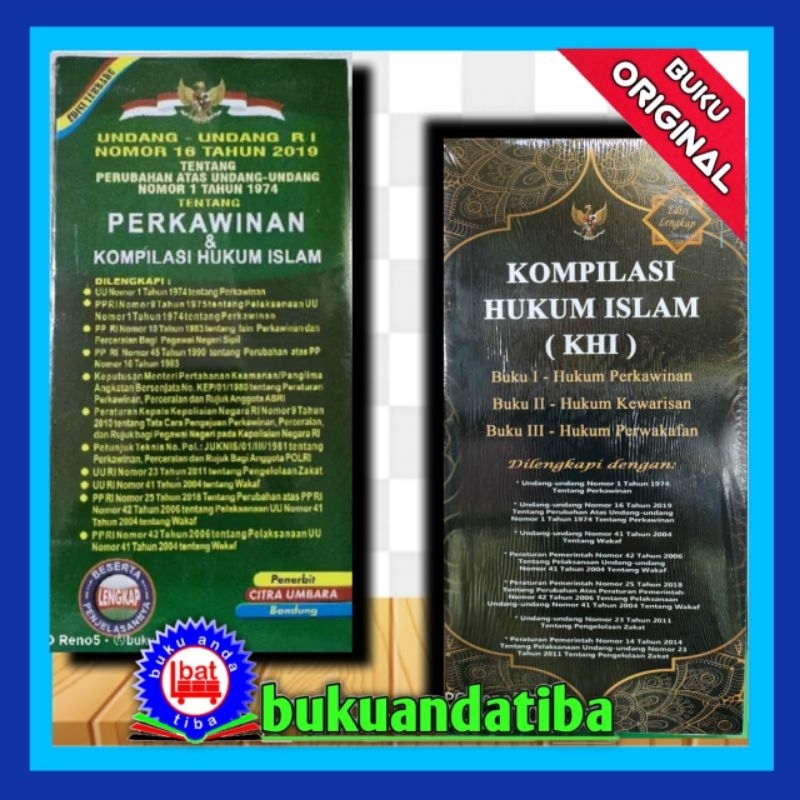 Jual Undang Undang RI NO 1/1974 Tentang Perkawinan Dan Kompilasi Hukum Islam - CITRA UMBARA ...